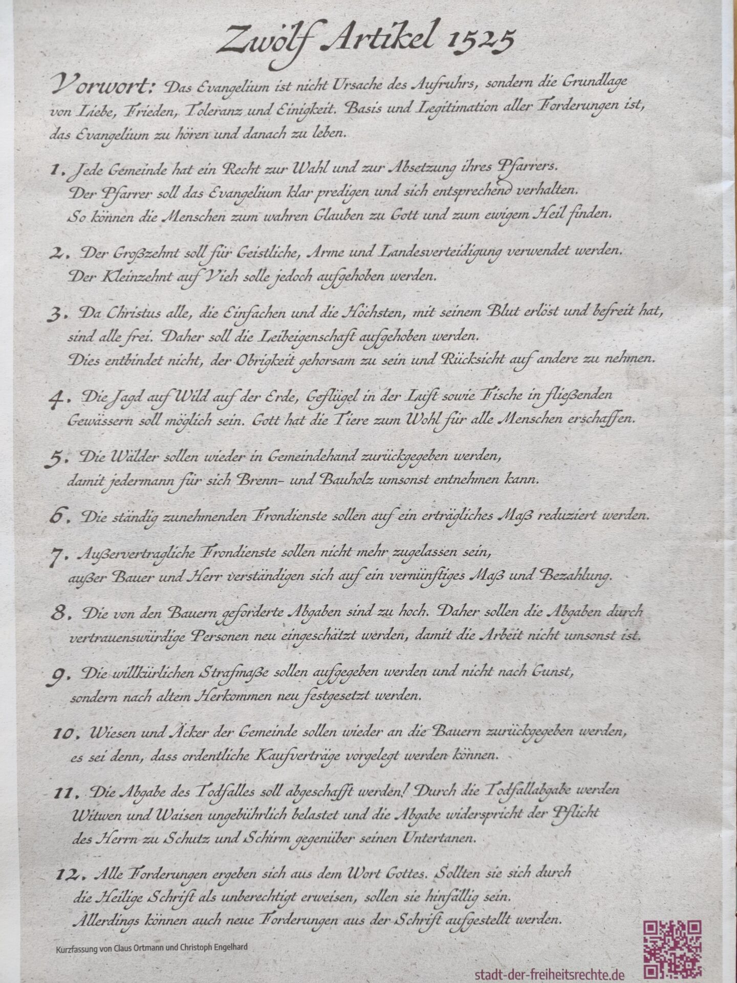 Die Zwölf Artikel und der Bauernkrieg von 1525 - Allgäuer Alpenblog